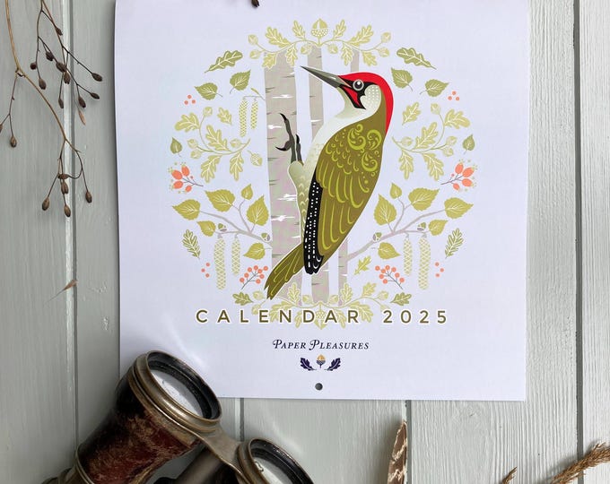 2025 Wall Calendar - a Colourful Wildlife Calendar With Illustrated ...