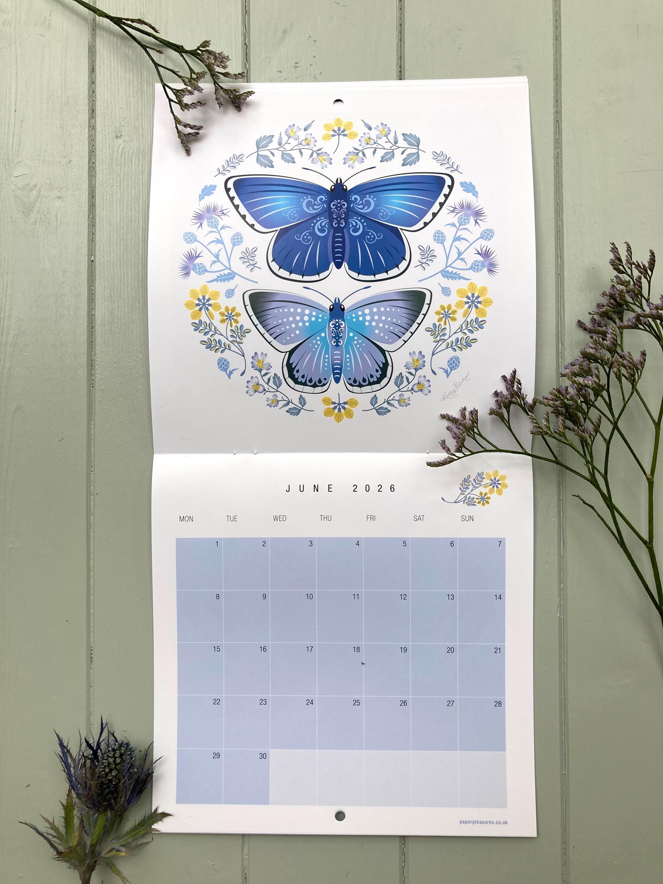 2026 Wildlife Wall Calendar: Illustrated Scandi Folk Art Planner With ...
