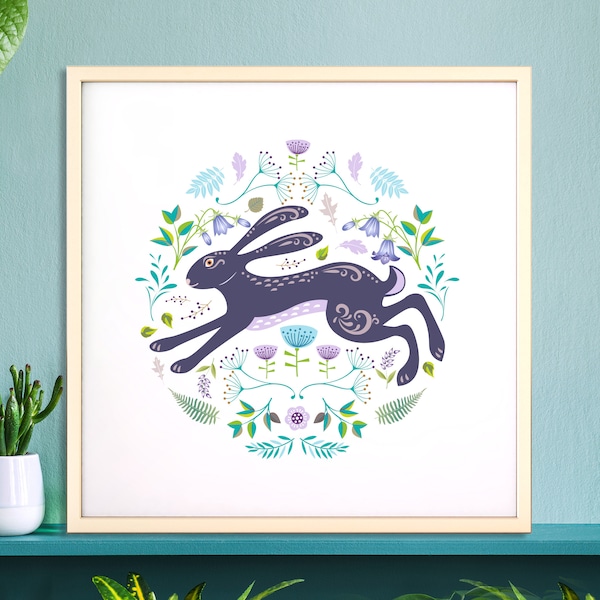 Running Hare Art - Etsy