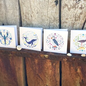 Puffin Card Seabird Puffin Greetings Card Scandi Folk - Etsy