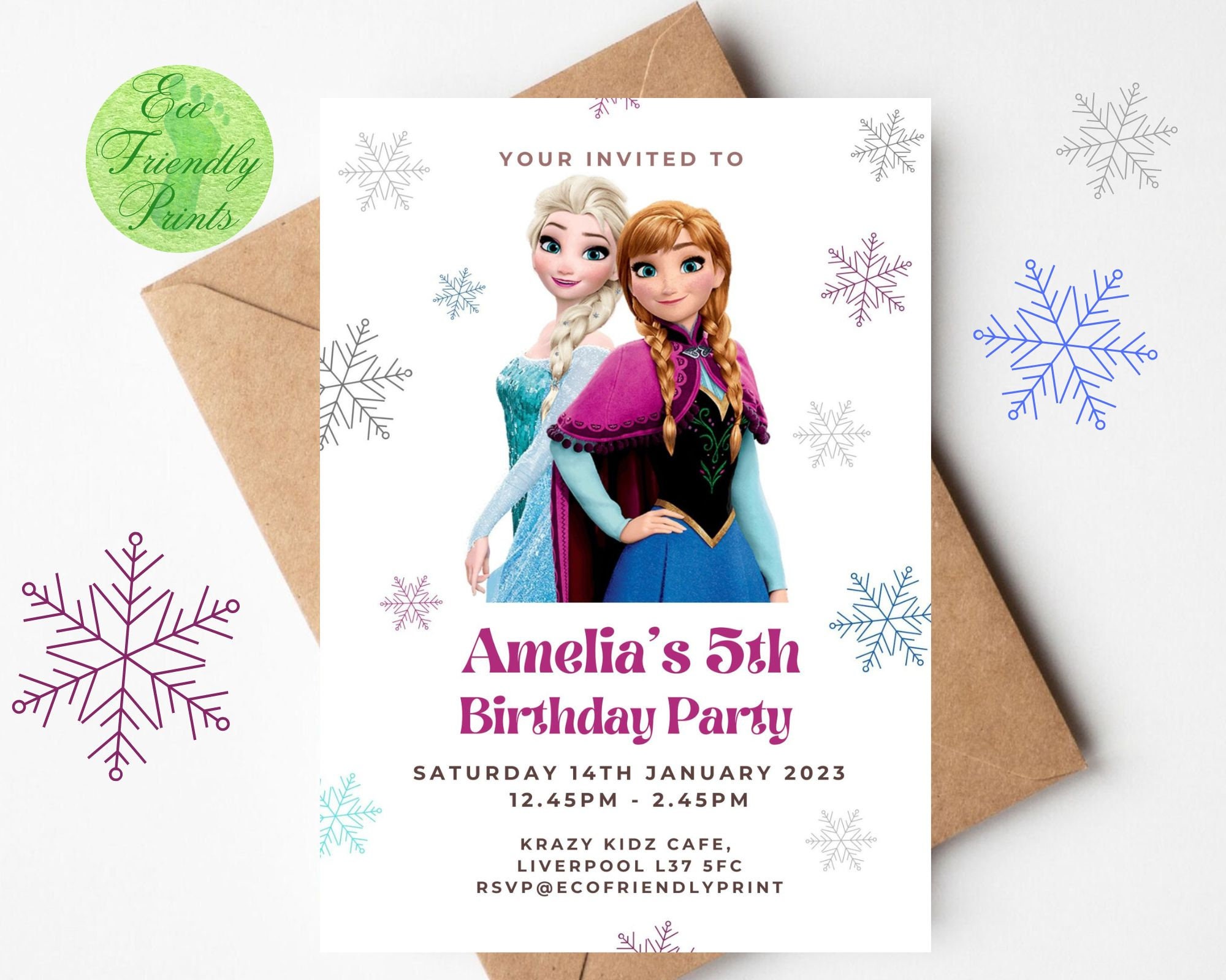 Frozen Electronic Birthday Invitation Frozen Phone Party - Etsy