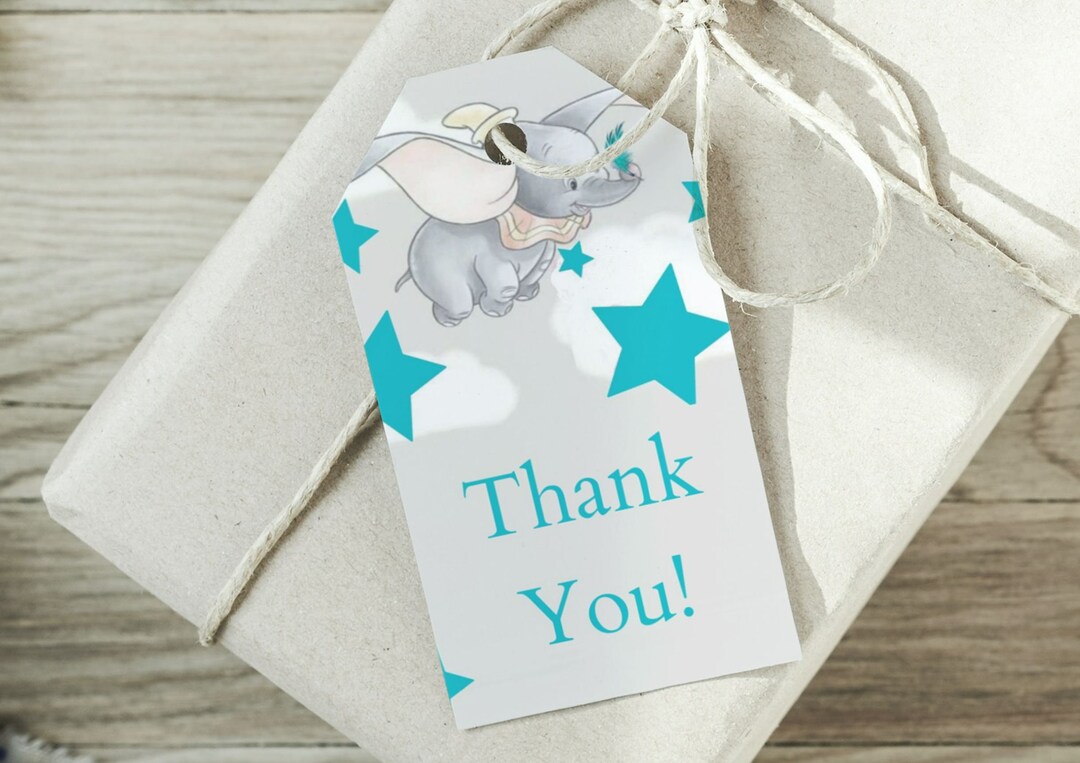 Dumbo Thank You Card Birthday Boy Dumbo Party Printable - Etsy