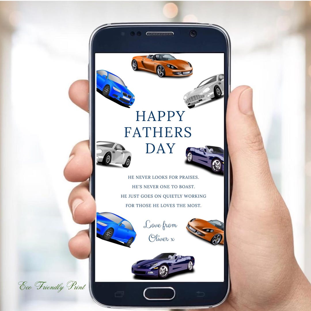 Electronic Father's Day Card Template Sports Car Father's Day E-card ...