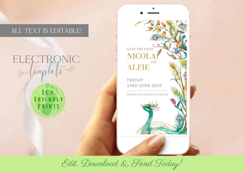 Editable Peacock Welcome Sign Peacock Wedding Greenery Peacock - Etsy