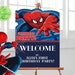 Editable Spiderman Birthday Welcome Sign: Superhero Party Decor ...