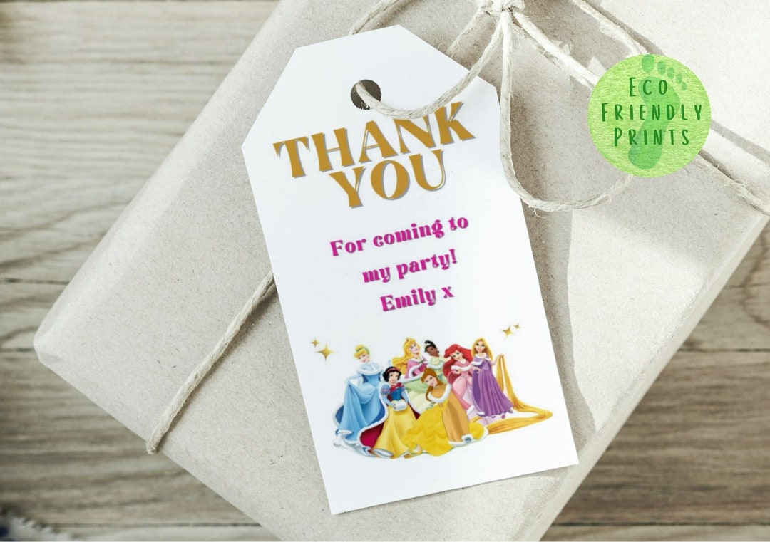 Princess Favor Tags Princess Birthday Party Thank You Tags Princess ...