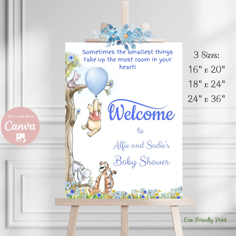 Winnie the Pooh Baby Shower Invitation Bundle (digital) #PBB - Etsy