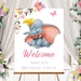 Pink Dumbo Welcome Sign Pink Dumbo Birthday Girl Pink Dumbo Party Decor ...