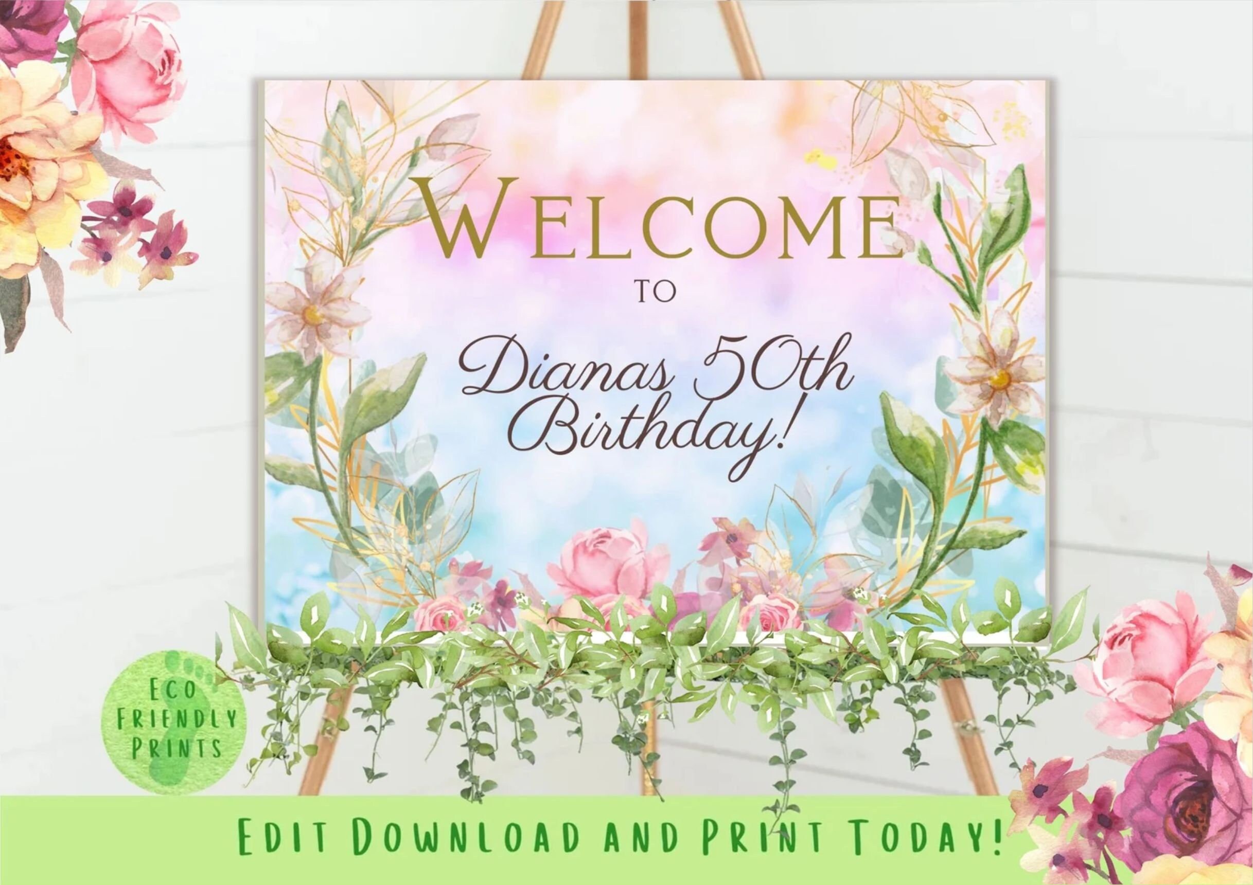 Pink Floral Birthday Party Invitation Floral Birthday Invite - Etsy