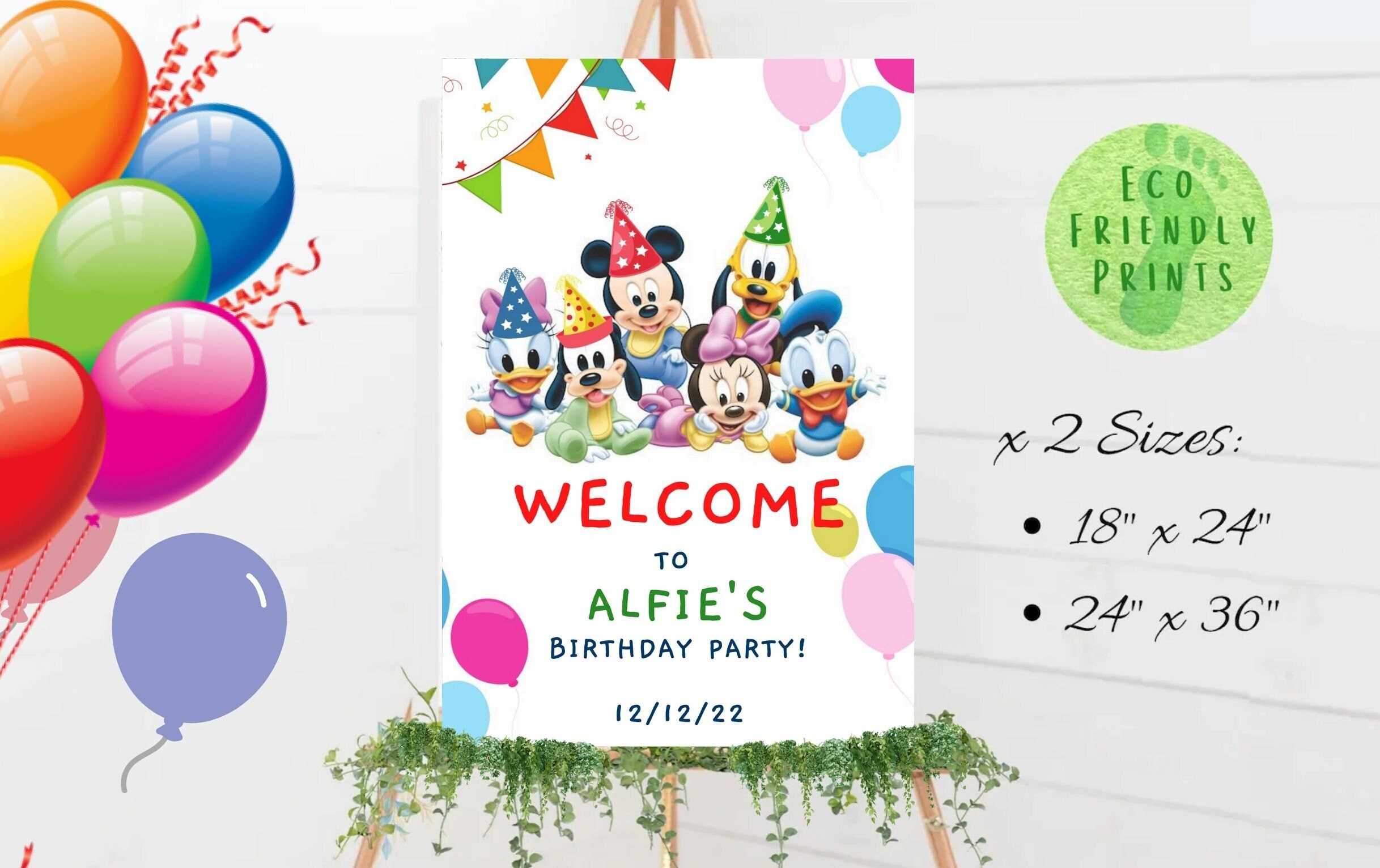 Editable Mickey Mouse Birthday Party Invitation Gender Neutral - Etsy