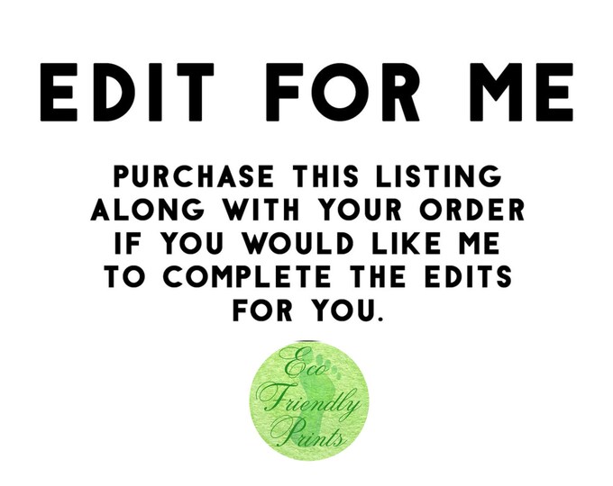 Editable Template Edit Service Customize My Template PDF or Corjl - Etsy