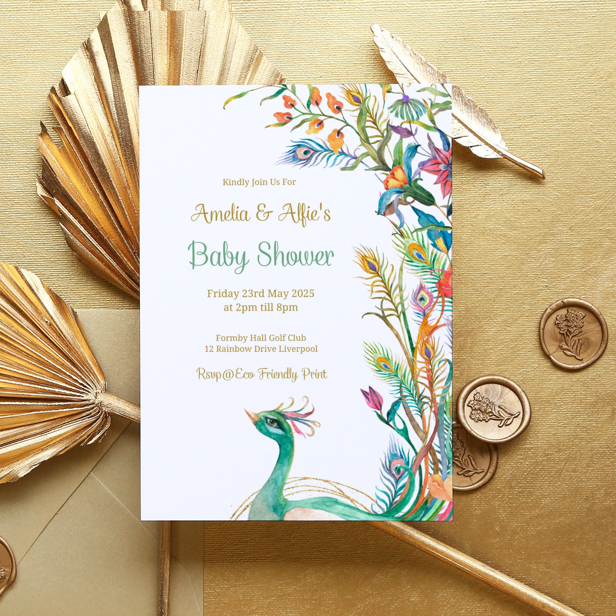 Peacock Birthday Invitation Adult Birthday Party Invite Editable ...