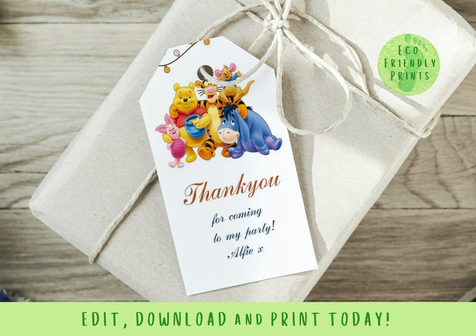 Editable Winnie the Pooh Welcome Sign Pooh Birthday Gender - Etsy