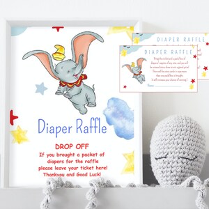 Dumbo Books for Baby & Diaper Raffle Card Inserts, Dumbo Card Inserts ...