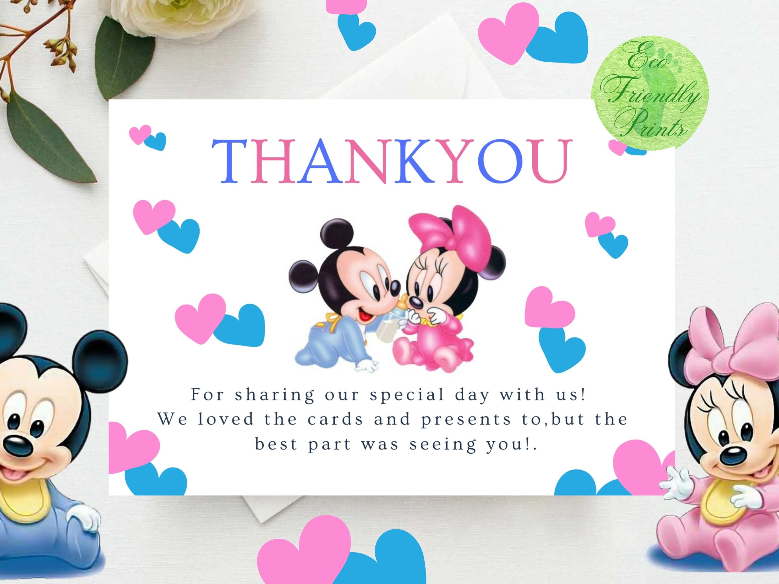 Printable MICKEY or MINNIE MOUSE Gender Reveal Welcome Board. Custom ...