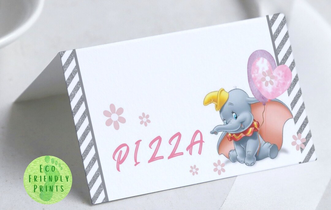 Editable Dumbo Food Labels Instant Download Dumbo Food Tent Card Dumbo ...