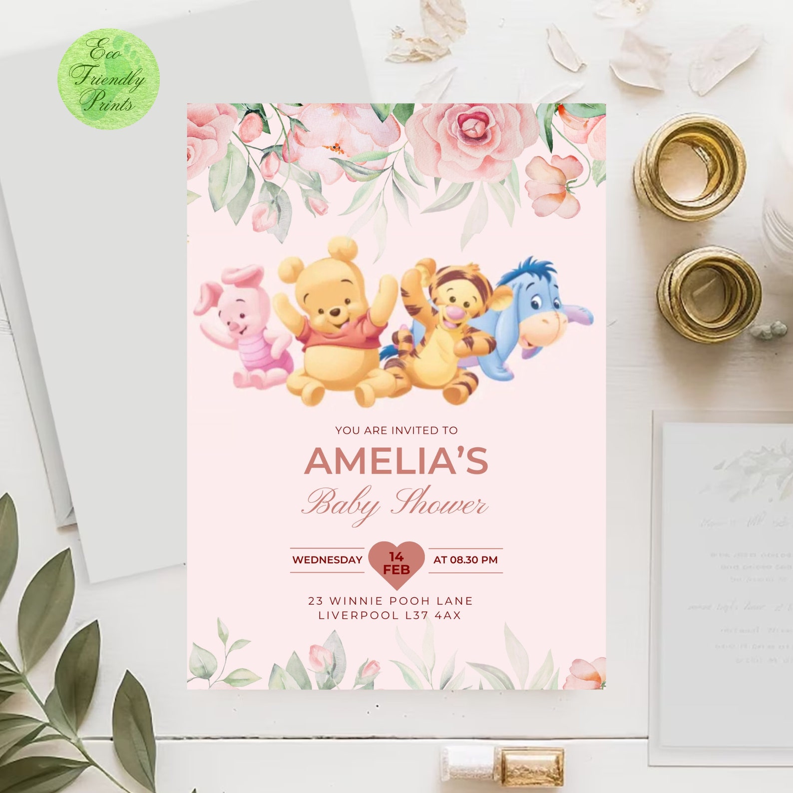 Winnie the Pooh Baby Shower Evite: Classic Electronic Invitation ...