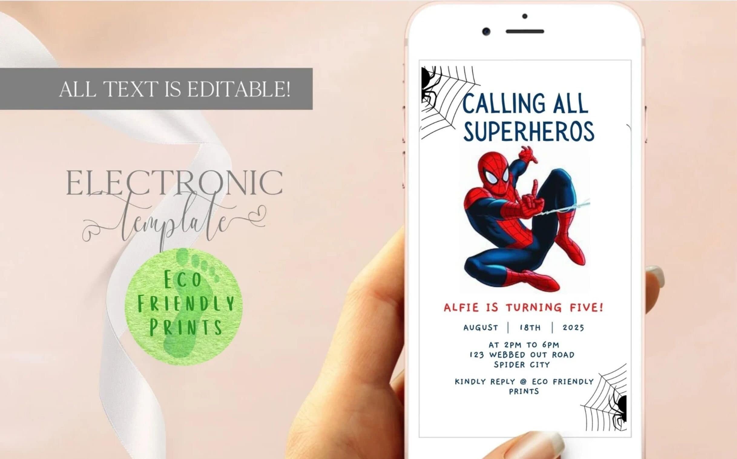 Spiderman Birthday Favor Tag Boy Superhero Party Decoration Thank You ...