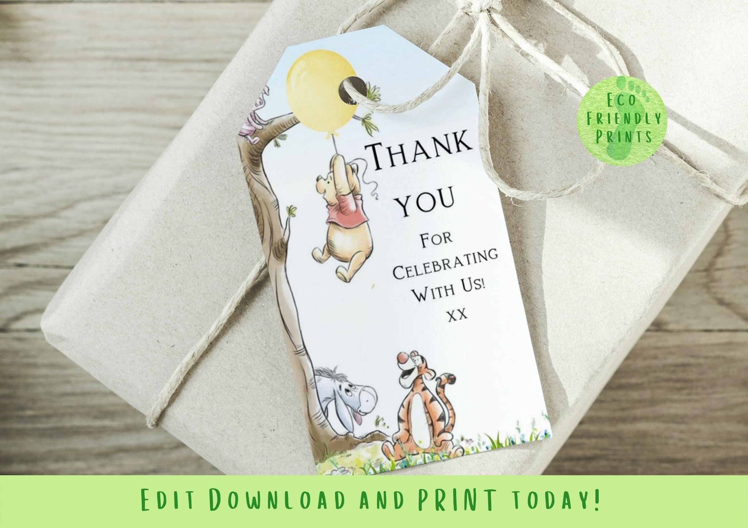 Editable Winnie the Pooh Welcome Sign Pooh Birthday Gender - Etsy
