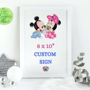 Editable Mickey Mouse Gender Reveal Invitation Gender Neutral Mickey or ...