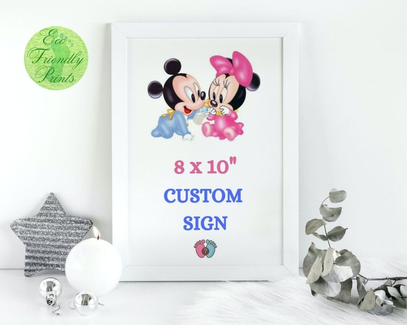 Editable Mickey Mouse Gender Reveal Invitation Gender Neutral Mickey or ...