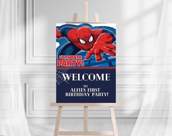 Spiderman Welcome Sign Template Instant Download, Editable Spider-man ...
