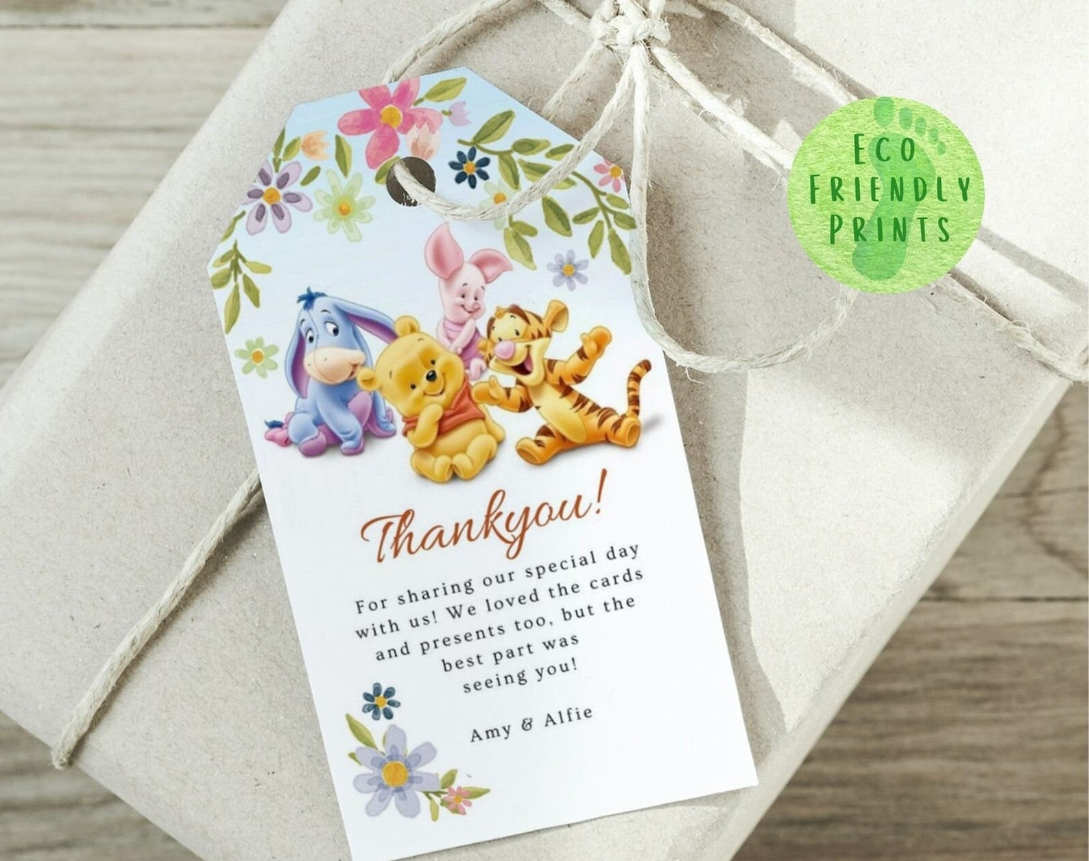 Winnie the Pooh Birthday Favor Tag Girl or Boy Pooh Bear Birthday Party ...