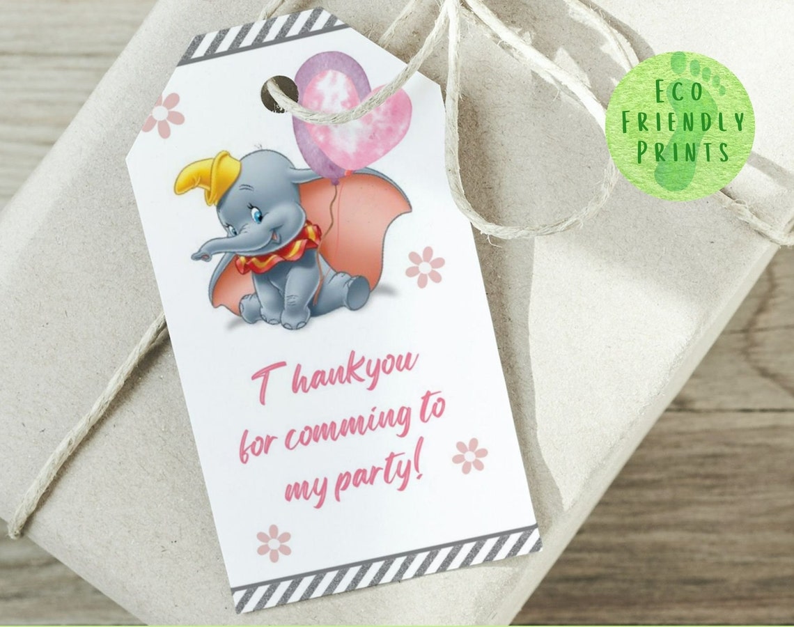 Pink Dumbo Welcome Sign Pink Dumbo Birthday Girl Pink Dumbo Party Decor ...