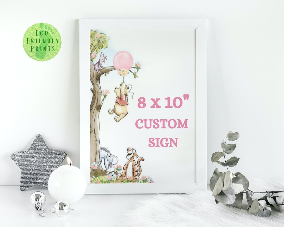 Winnie the Pooh Sign, Classic Winnie the Pooh Custom Party Sign ...