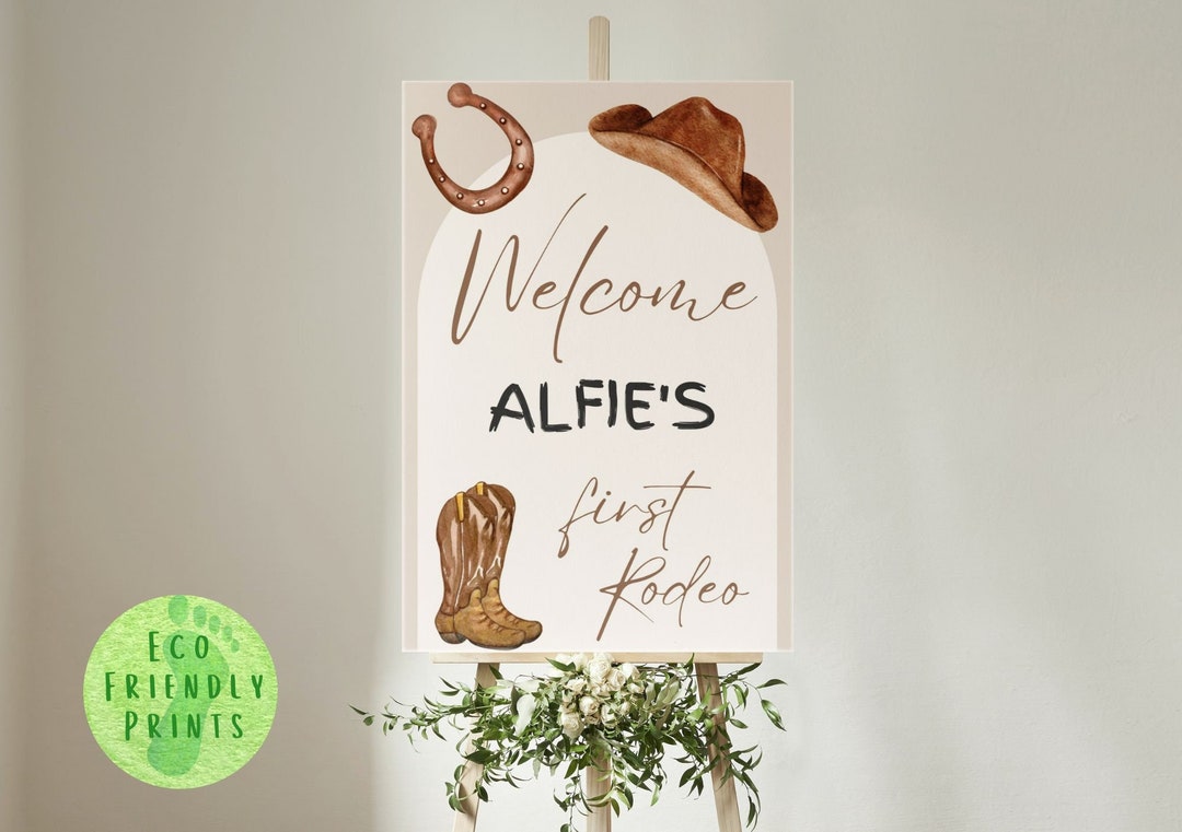 Editable Wild West Birthday Welcome Sign Western Party - Etsy