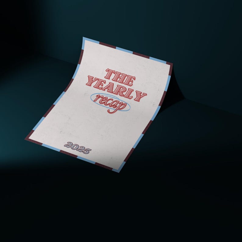 The Yearly Recap 2025 • Printable • End-of-year Reflection Journal ...