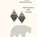 Bear Paw Earrings Beaded PDF Pattern, Bear and Feather Earrings Pattern ...