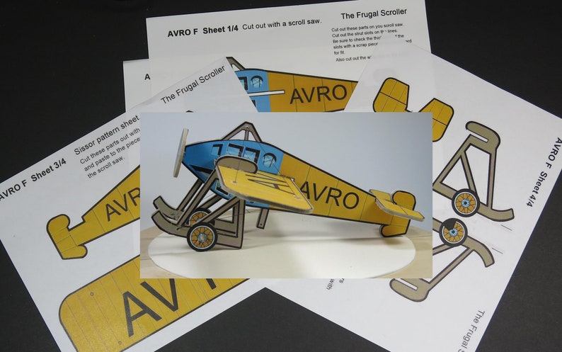 The AVRO F Scroll Saw Pattern - Etsy