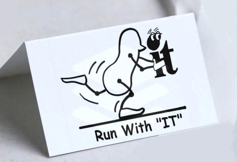 Run With IT Svg Dxf Png Eps Jpg Digital Funny Quotes for Silhouette ...