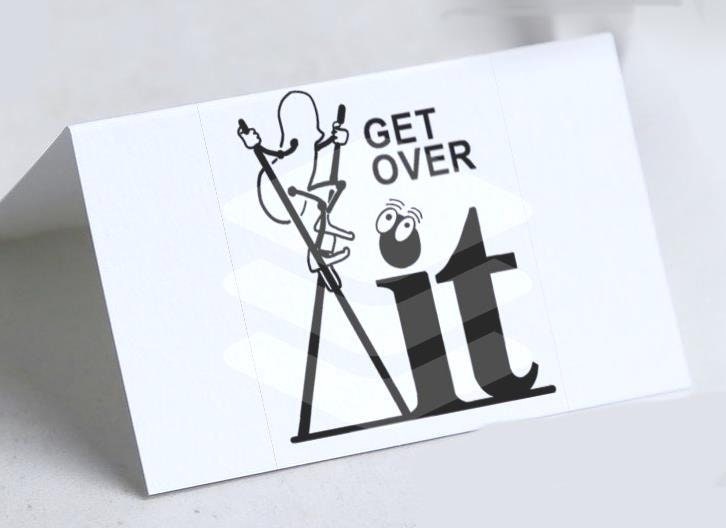 Get Over IT Svg Dxf Png Eps Jpg Digital Funny Quotes for Silhouette ...