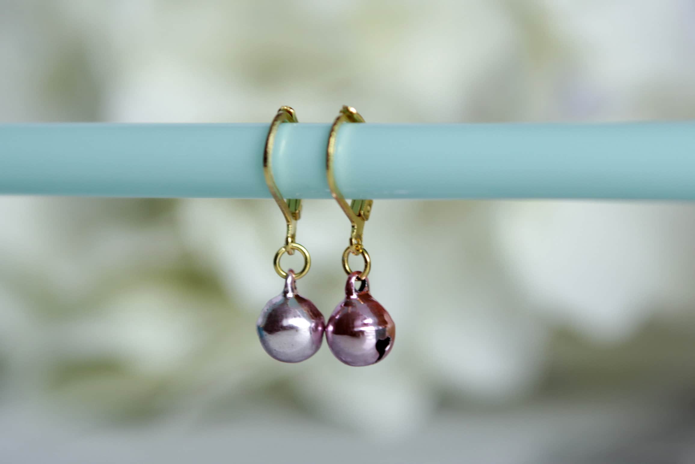 Christmas Earrings With Jingle Bell Gold Hook Choose Your - Etsy UK