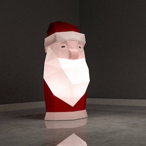 Low Poly XXL DIY Santa Claus Papercraft, Create Your Own 3D Paper Craft ...