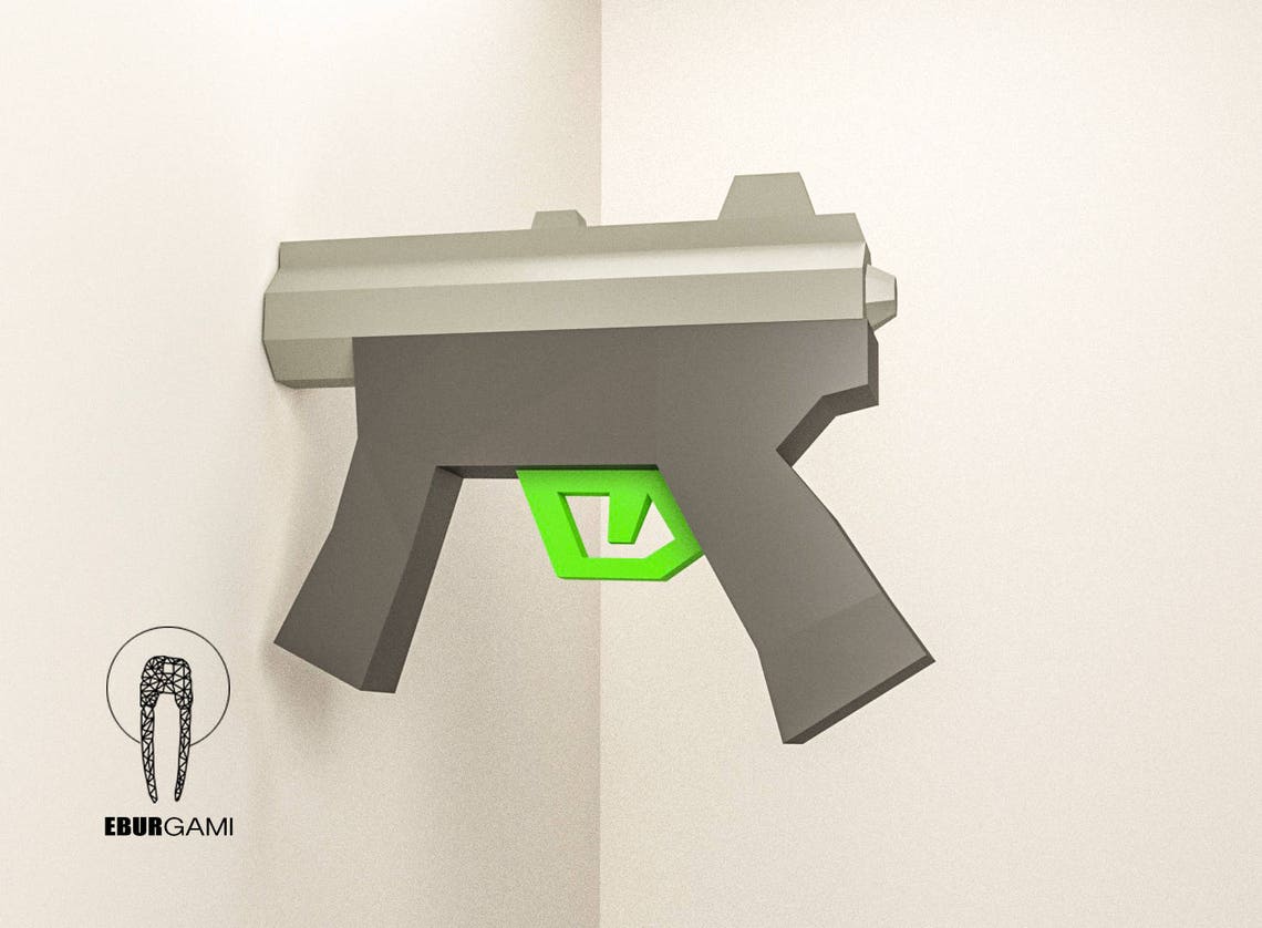 Gun Papercraft MP5, Papercraft Shotgun DIY, 3D Weapon, Army Low Poly 3D ...