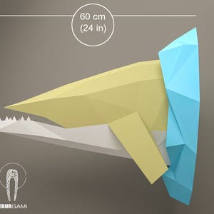 Barracuda Papercraft Head, 3D Papercraft Trophy , DIY Mask Low Poly DIY ...