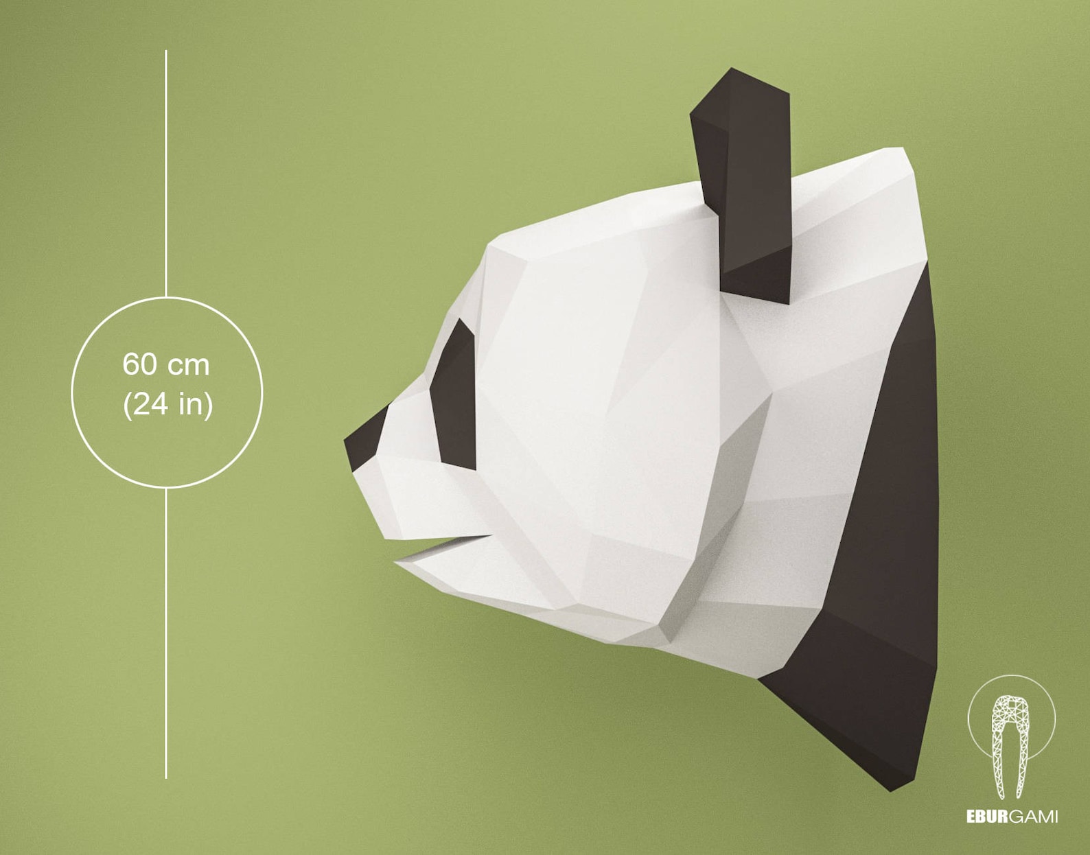 Panda Pepercraft Head Papercraft Trophy Pdf Kit 3D DIY | Etsy