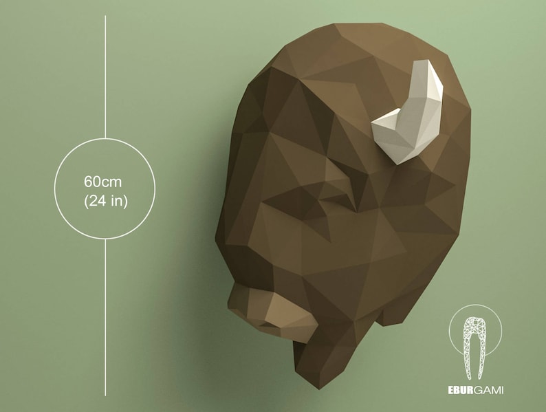 American Bison Pepercraft Papercraft Bull Pdf Kit 3D DIY - Etsy