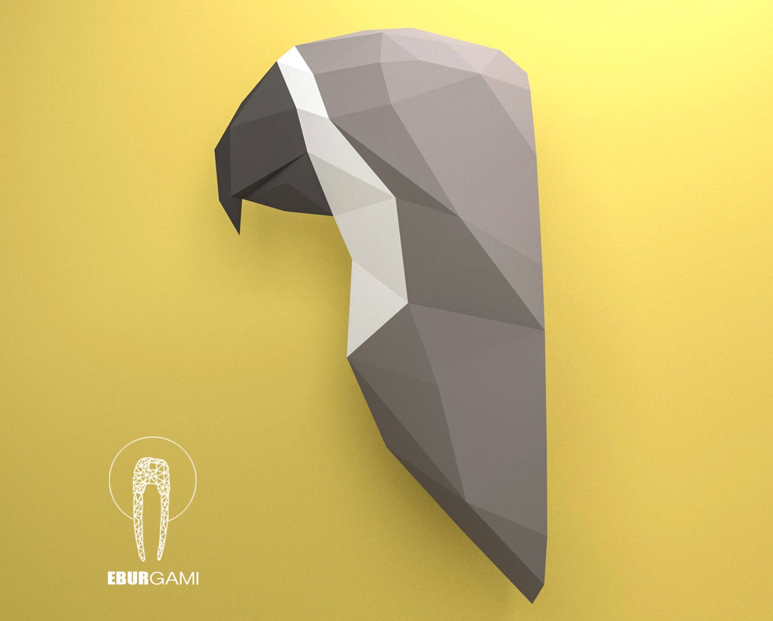 Parrot Trophy Head, Parrot Papercraft, Ara Parrot 3D, Instant Download ...