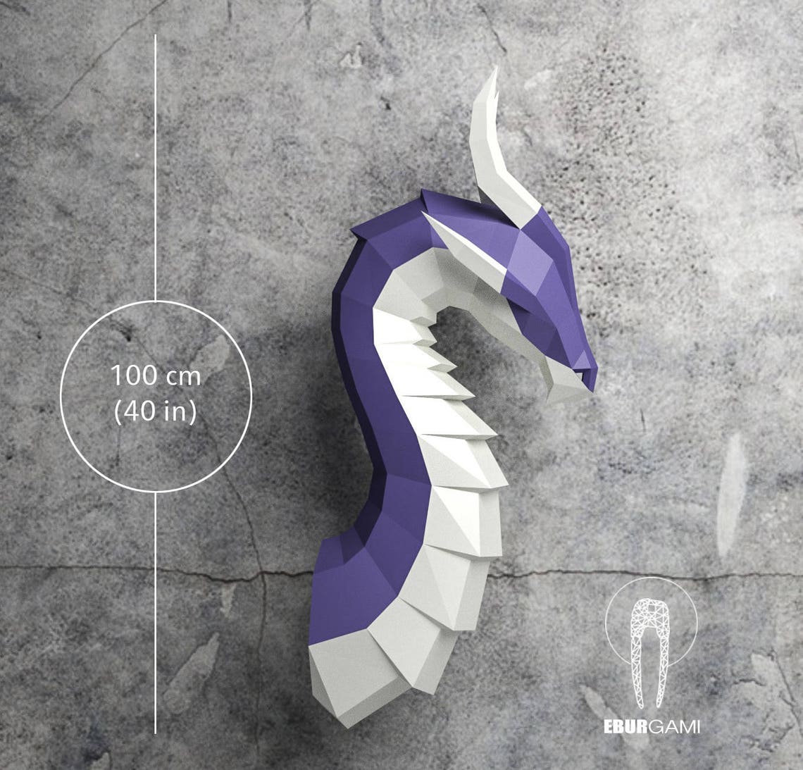 Paper Craft Dragon Head Papercraft Trophy Dragon Mask DIY 3D - Etsy