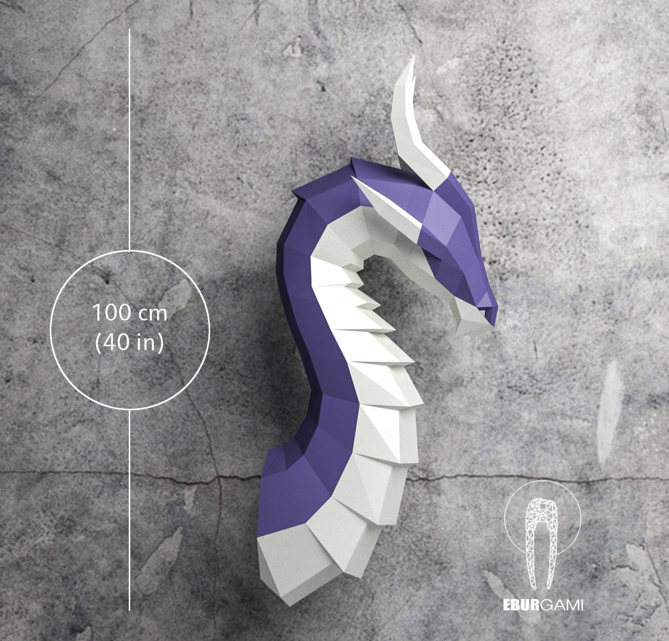 Paper Craft Dragon Head Papercraft Trophy Dragon Mask DIY 3D | Etsy