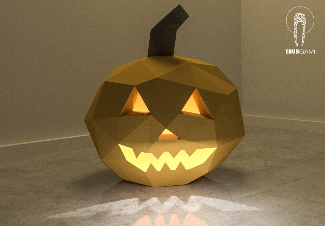 Pumpkin Papercraft XXL Head Pumpkin Mask Halloween Gift DIY | Etsy