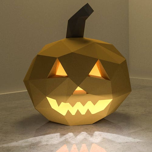 Pumpkin Papercraft XXL Head Pumpkin Mask Halloween Gift DIY | Etsy