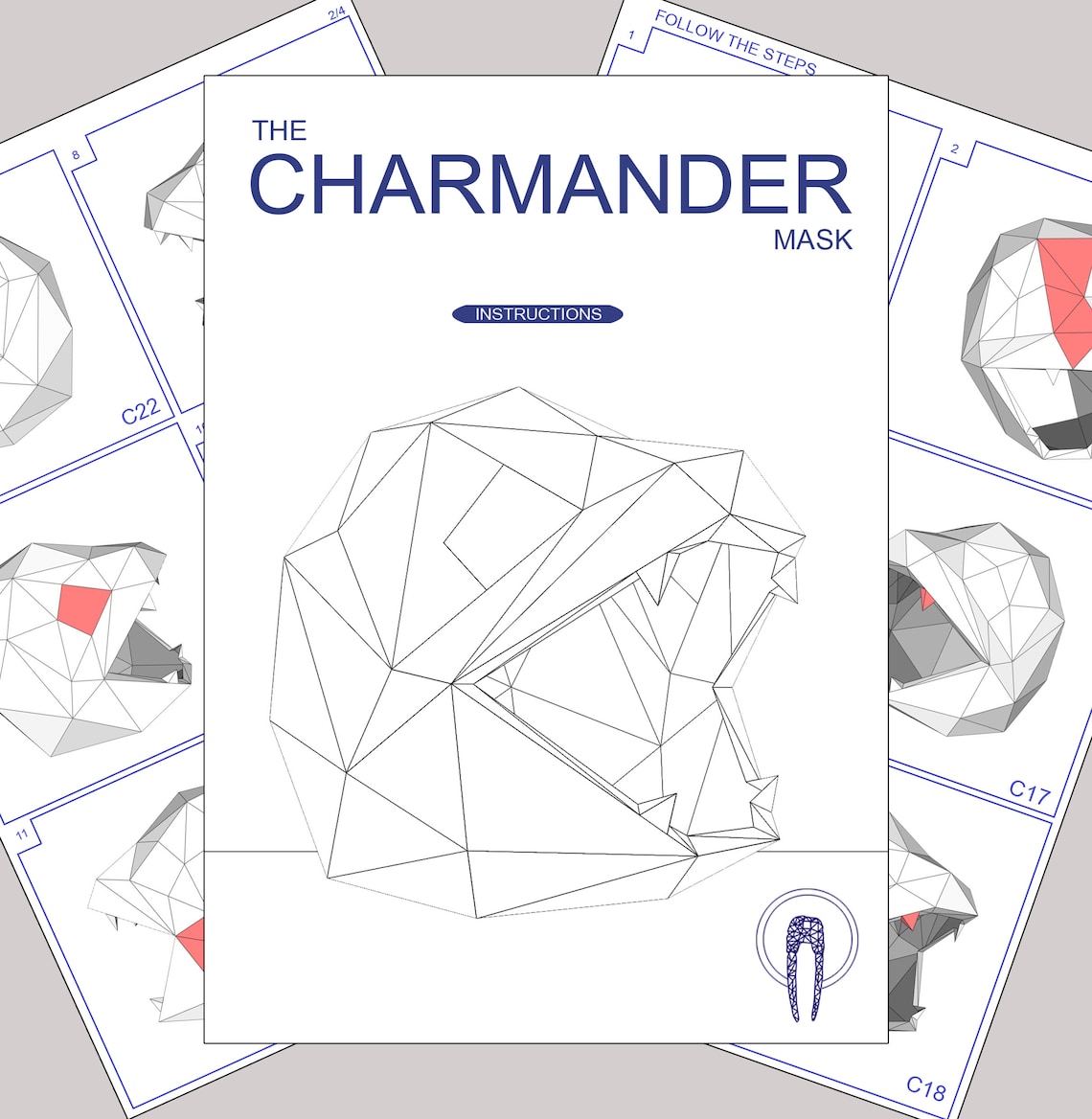 Charmander Mask Papercraft Mask Paper Pokemon Pokemon Go - Etsy Canada