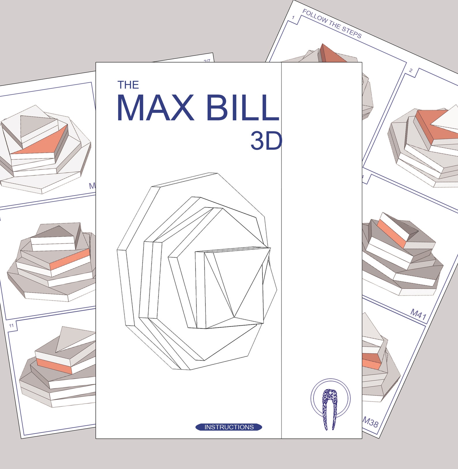 Papercraft Wall Art 3D Max Bill Print Max Bill Papercraft - Etsy