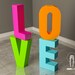 Love Papercraft, XXL Love 3D, Low Poly Alphabet, Low Poly Word Sign ...