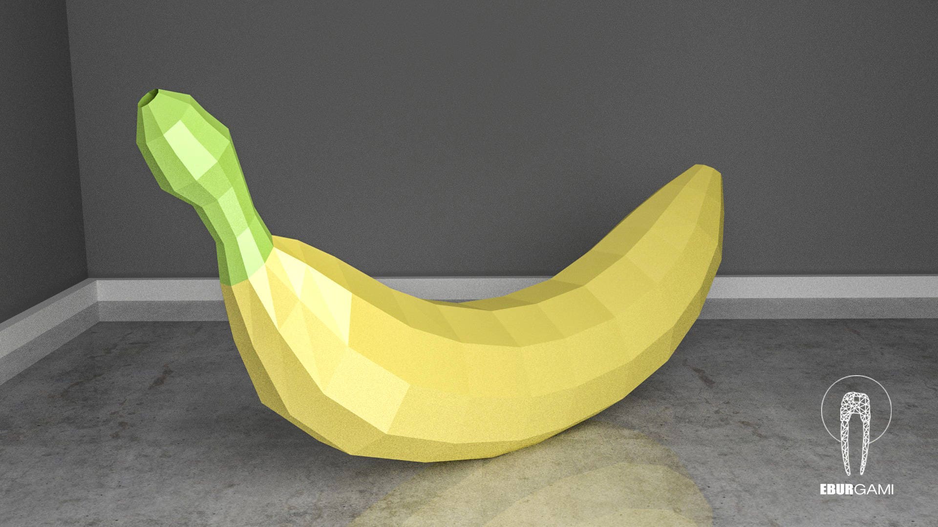 Banana Papercraft XXL Fruit 3D Fruit Paper Craft Low Poly - Etsy